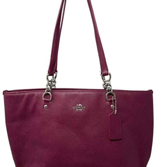 Coach | Bags | Coach Designer Pebbled Leather Tote Shoulder Bag Purse ...